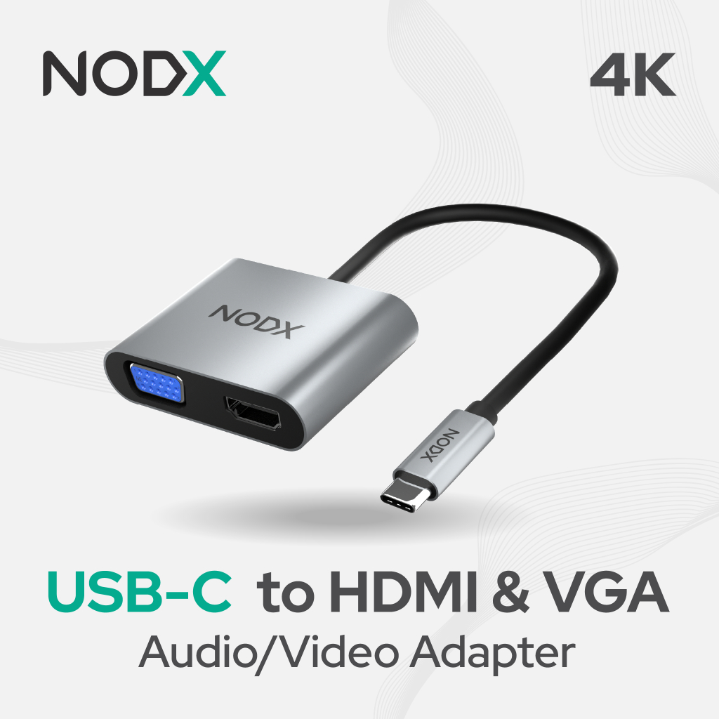 Jual NODX Adapter USB Type C to HDMI & VGA 2in1 | Shopee Indonesia