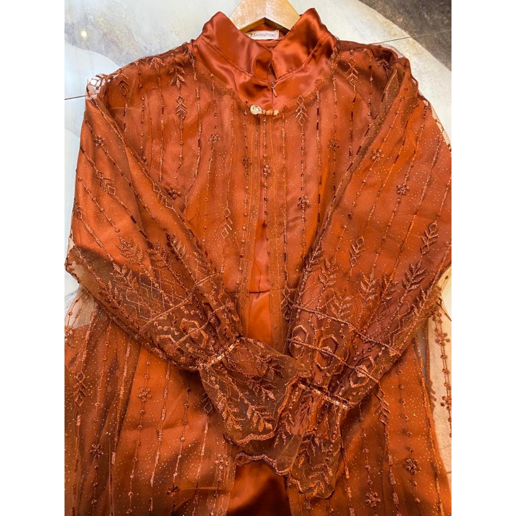 Jual BIG PROMO RADIFA DRESS SILK BROKAT ORGANZA SIZE M - XXL DRESS ...