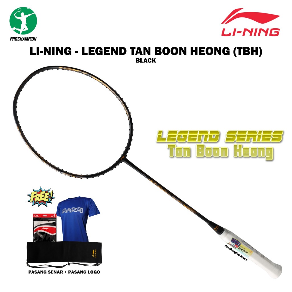 Jual Raket Badminton Lining Legend Series Tan Boon Heong TBH Black ...