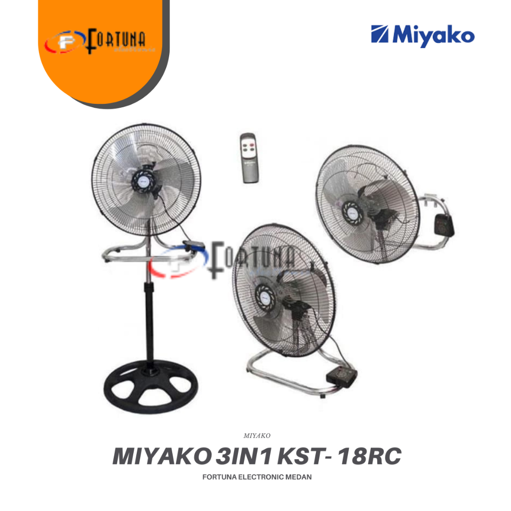 Jual MIYAKO KIPAS ANGIN KST 18 RC 3IN1 18 INCH MEDAN | Shopee Indonesia
