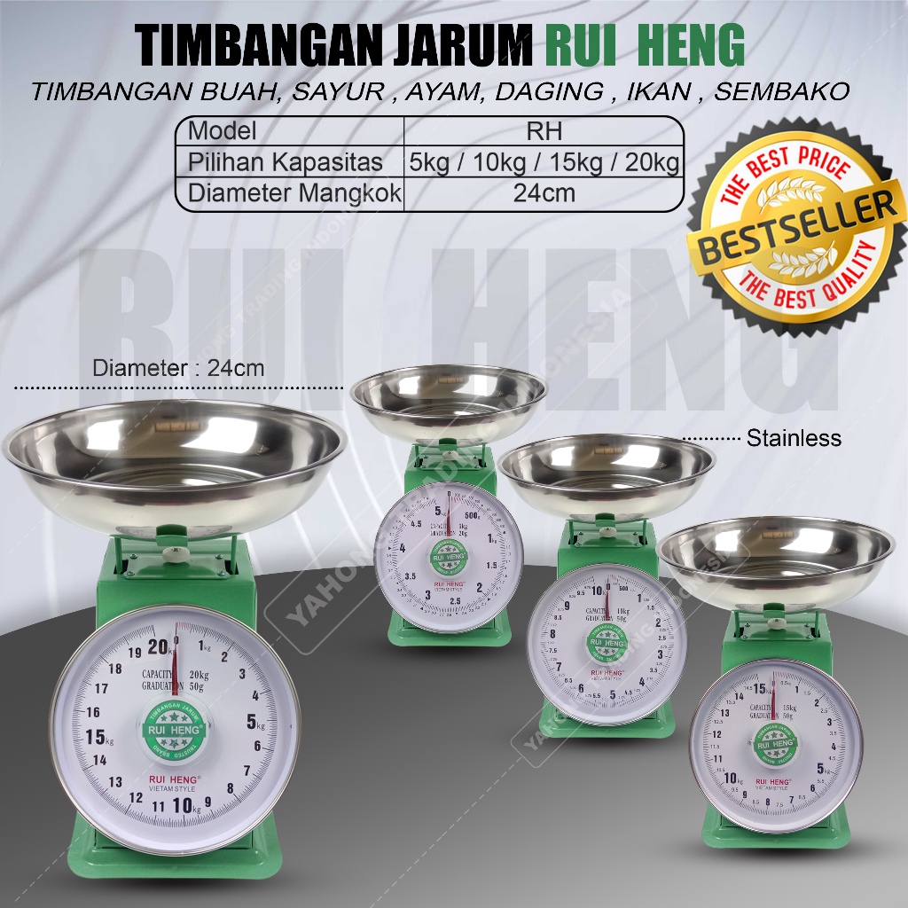 Jual Timbangan Jarum Manual Timbangan Pasar RUIHENG 5kg 10kg 15kg 20kg | Shopee Indonesia