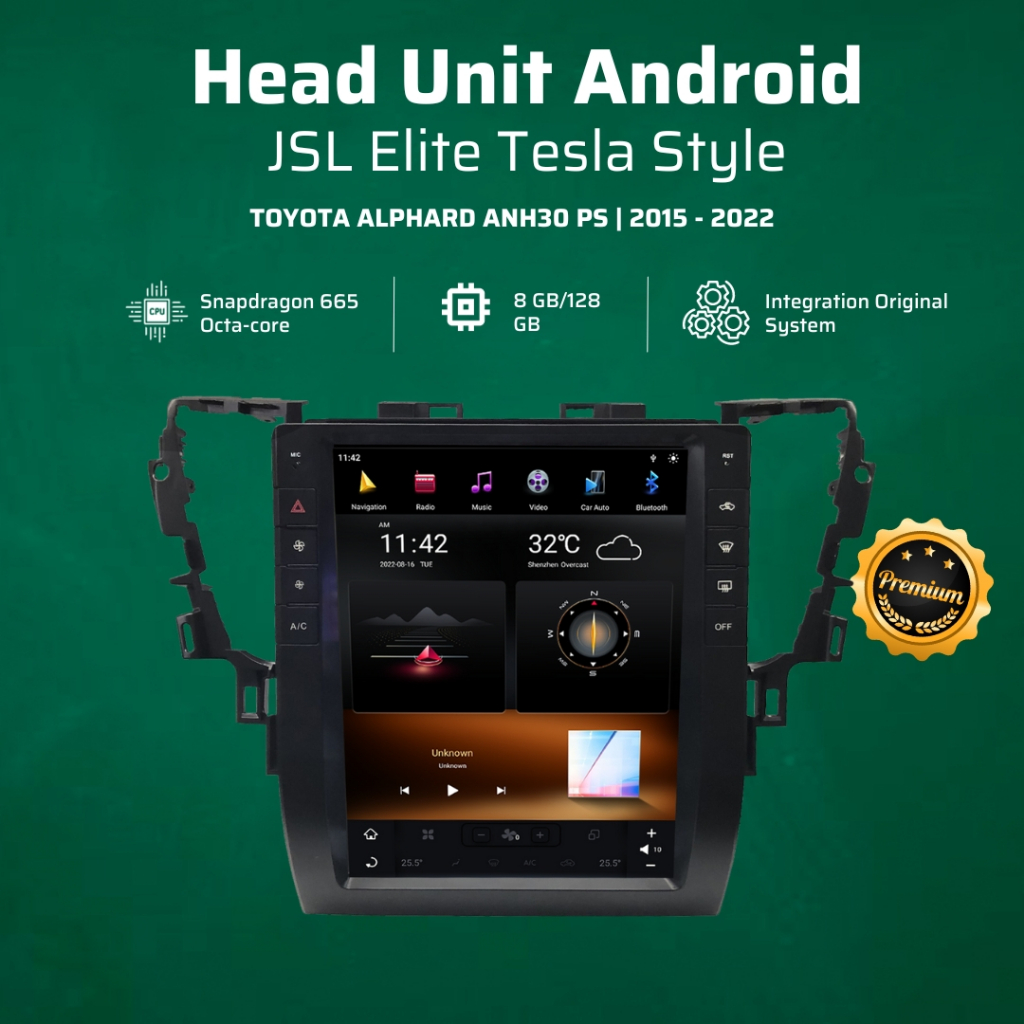 Jual HEAD UNIT ANDROID TESLA - OEM TOYOTA ALPHARD ANH30 2015 - 2022 ...