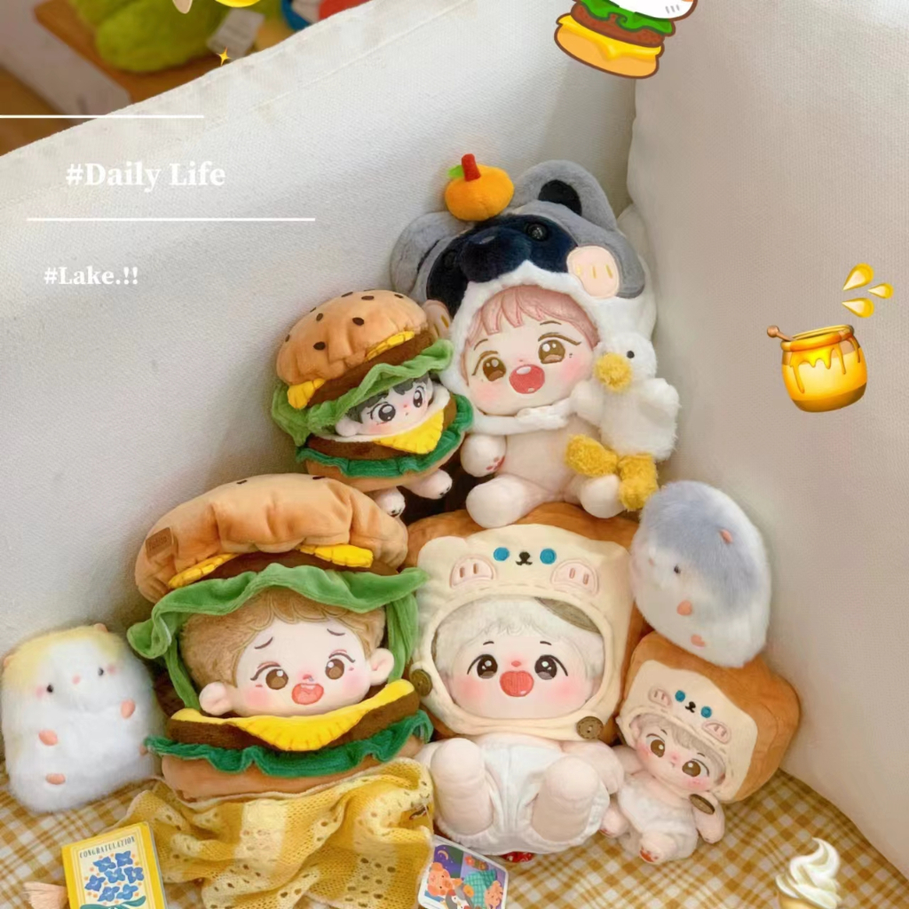 Jual [READY STOCK] topi doll motif burger dan motif toast roti topi ...