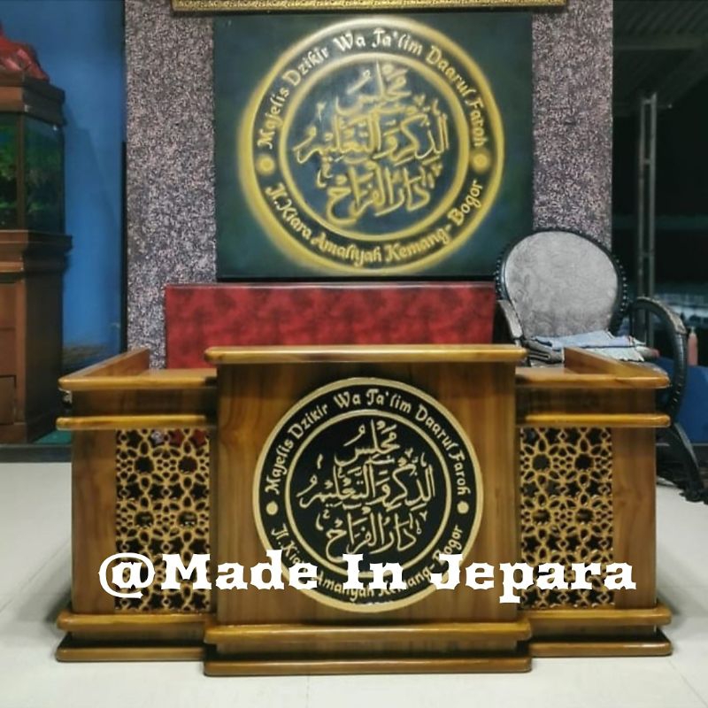 Jual Mimbar Masjid Duduk Meja Majelis Ilmu Kayu Jati Minimalis Murah ...
