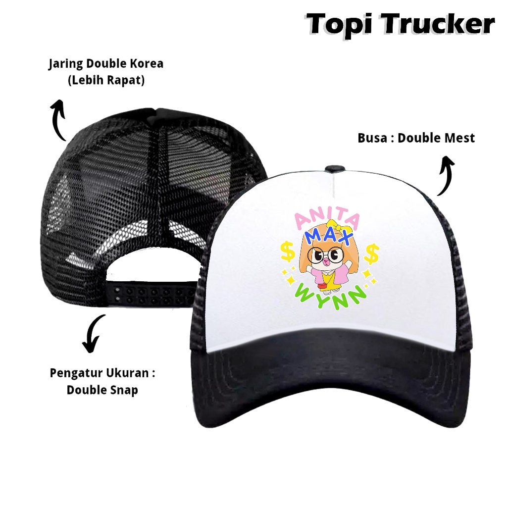Jual EXD - Topi Trucker Jaring Logo Anita Max Wynn Drake Raper Topi I ...