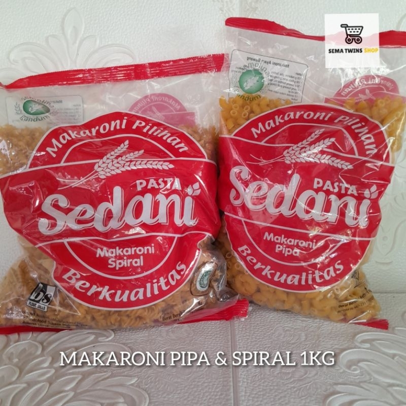 Jual Sedani MAKARONI PIPA SPIRAL 1 kg - Pasta Makroni Macaroni Pipa ...