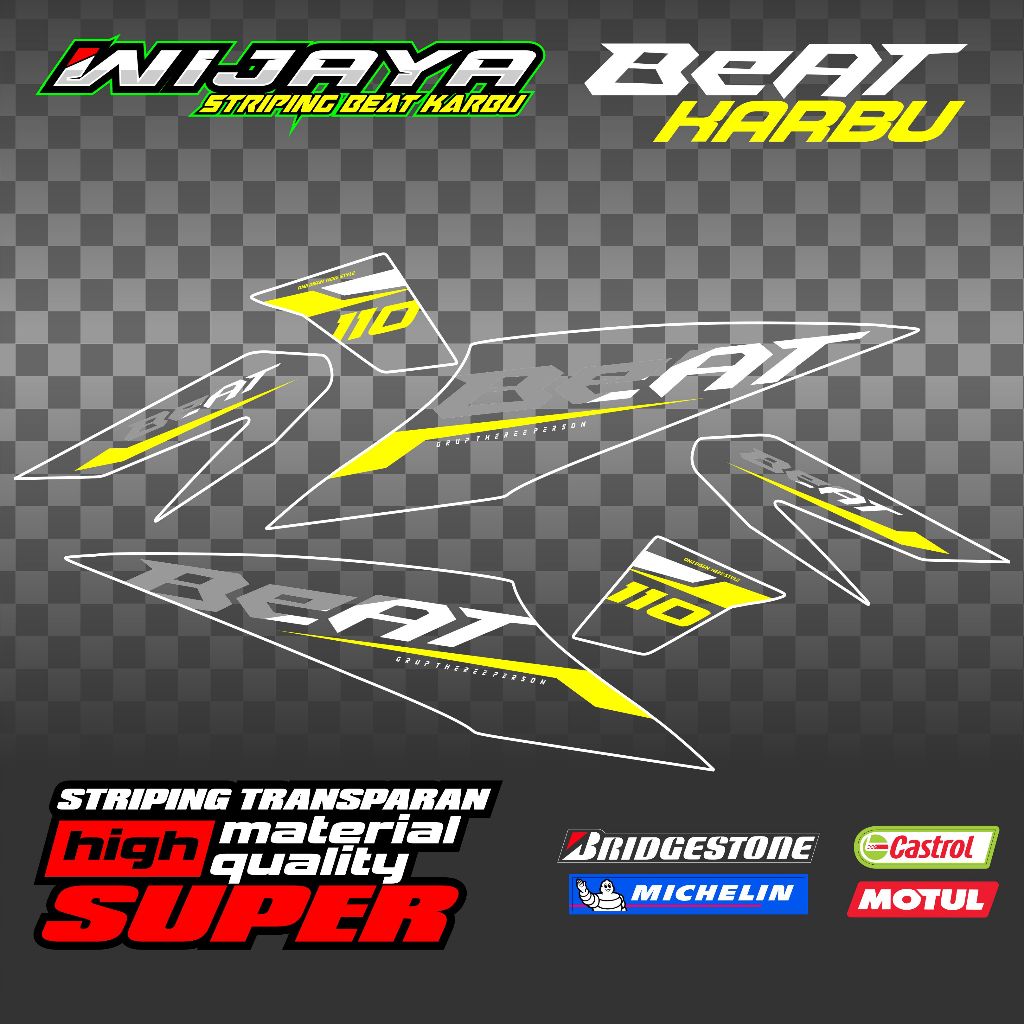 Jual Stiker Striping Dekal Pelindung body aksesoris Sepeda Motor Honda ...