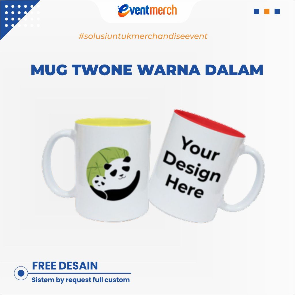 Jual Mug Custom Warna Dalam| Custom Mug Gambar bebas | HADIAH ULANG ...