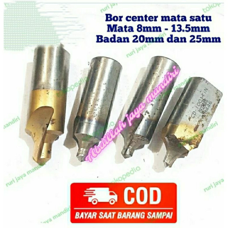 Jual bor senter center drill mata satu mata 8mm -13.5mm badan 20mm ...