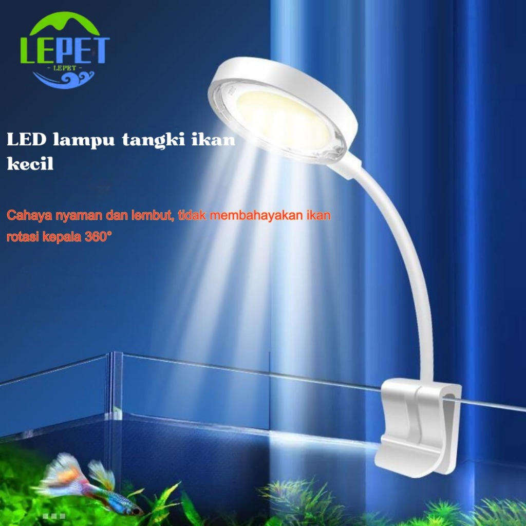 Jual LEPET lampu aquarium mini D1 / LED aquarium / lampu aquarium jepit ...