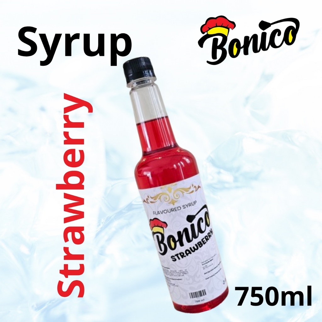 Jual STRAWBERRY BONICO Premium Flavored Drink Syrups 750ml Sirup ...