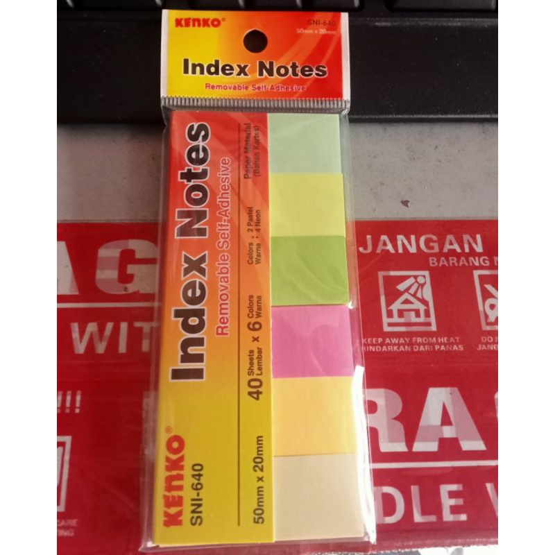 Jual sticky notes index notes 6 warna x 40 sheet | Shopee Indonesia