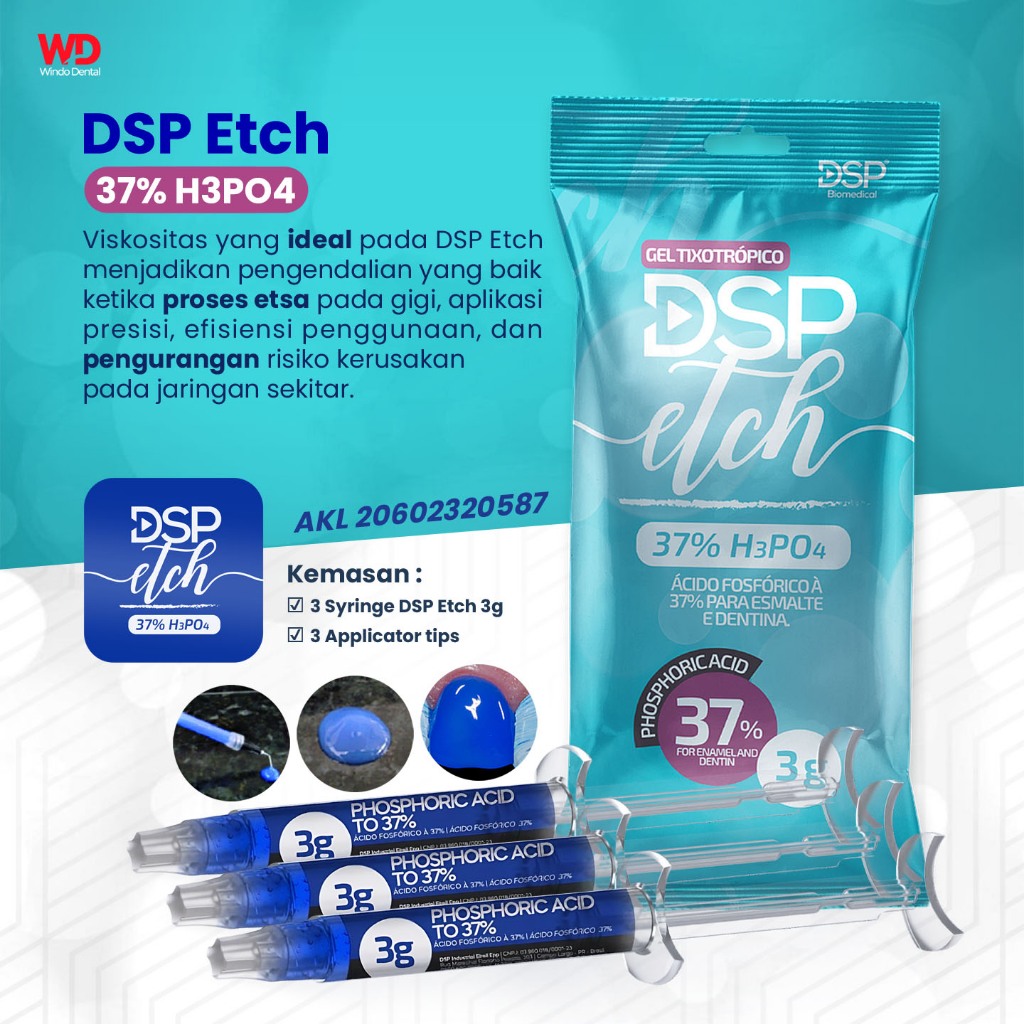 Jual WINDO DENTAL ETCHING GEL GIGI DSP ETCH REGISTRASI AKL / ETCHA / ETSA ANY ETCH / HEXA ETCH ...