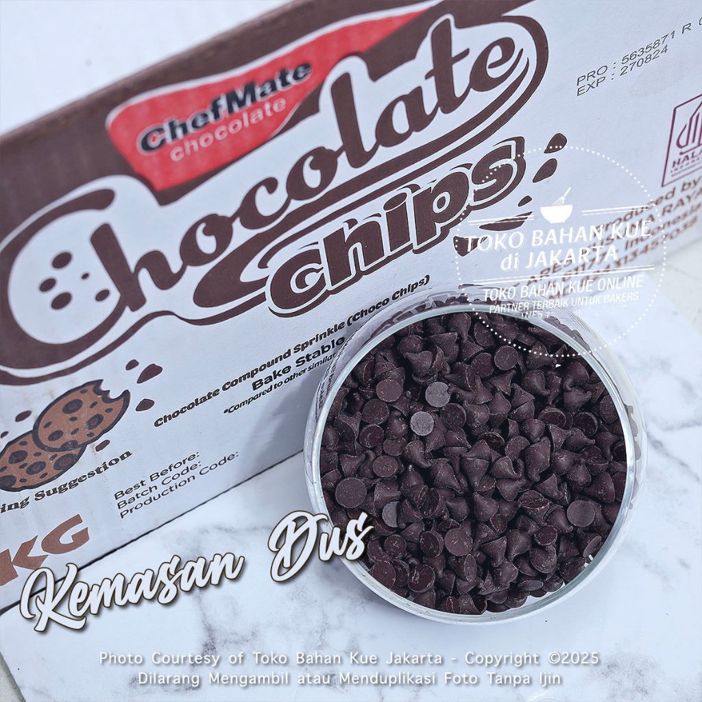Jual Chefmate Chip Dark 1kg Repack Chocochip Chocolate Compound Coklat ...