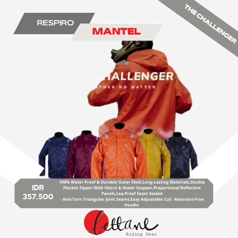 Jual MANTEL RESPIRO THE CHALLENGER R2.0 | Jas Hujan Respiro | Mantel | Raincoat Respiro | Shopee ...