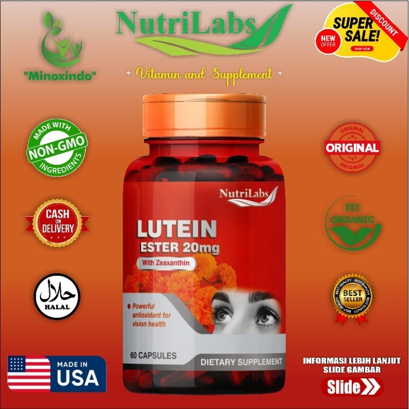 Jual Lutein Ester 20mg With Zeaxanthin Nutrilabs Vitamin Mata | Shopee Indonesia