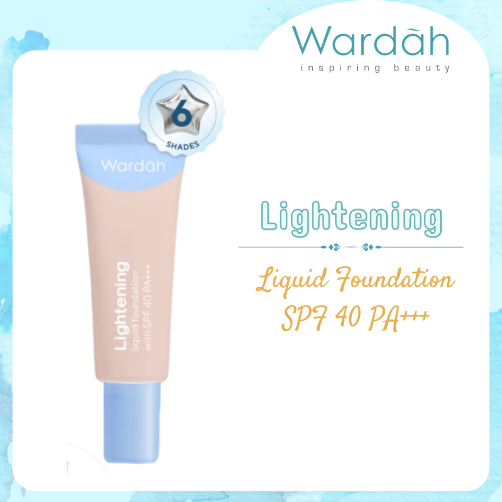 Jual Wardah Lightening Liquid Foundation SPF 40 PA+++ 6ml & 25ml ...