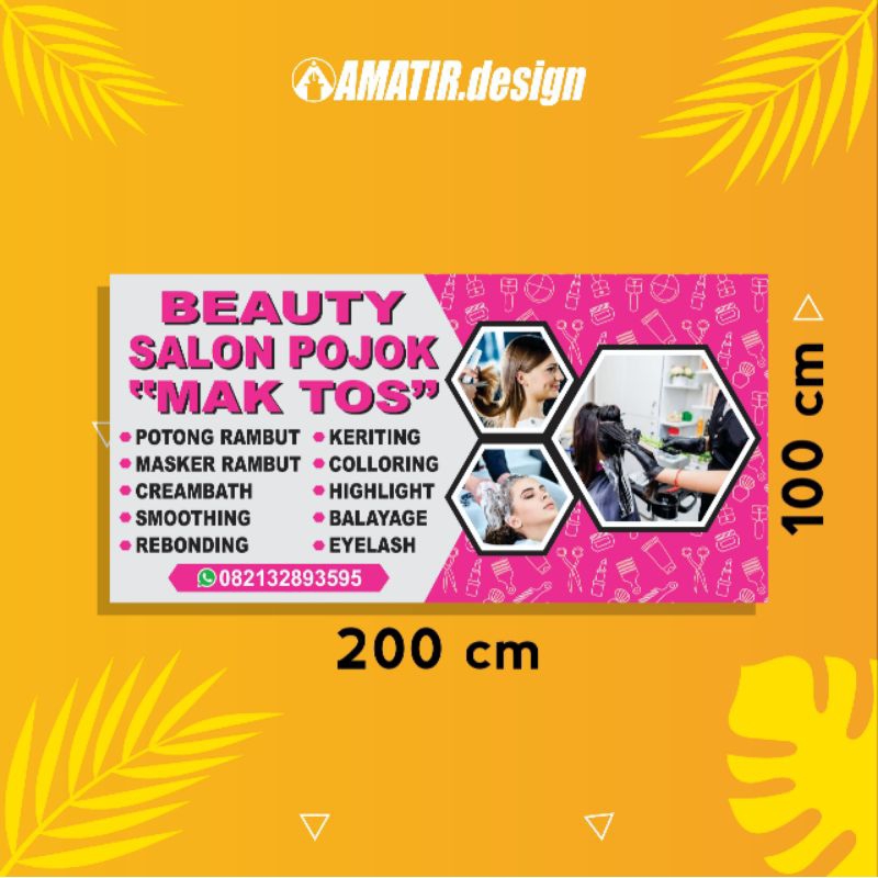 Jual BANNER SALON, BANNER BEAUTY SALON, BANNER POTONG RAMBUT (100x200 ...