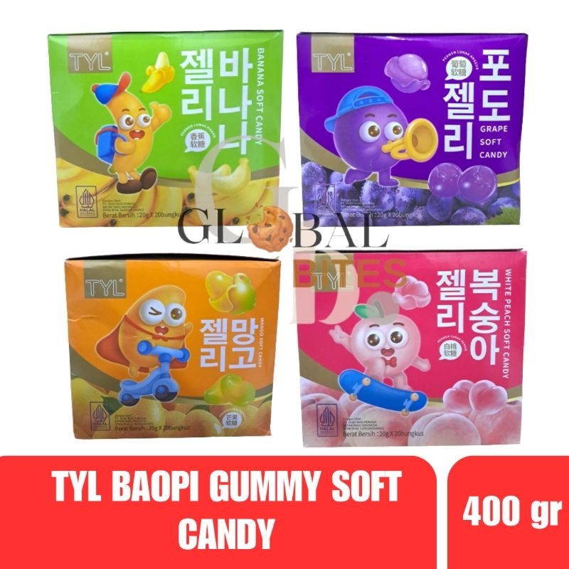 Jual TYL Baopi Gummy Soft Candy Box 400g (20bks @20g) | Shopee Indonesia