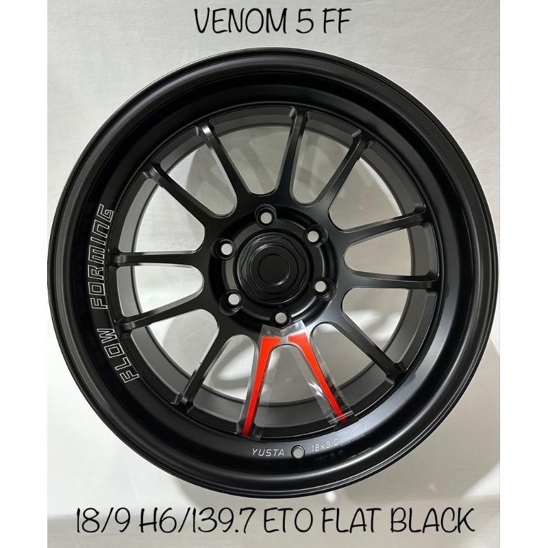 Jual velg venom ring 18 lebar 9 et 0 satin black yusta | Shopee Indonesia