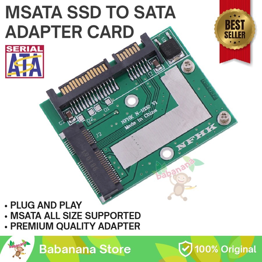 Jual Sata to MSATA converter M.SATA konverter adapter ssd hdd storage disk Adaptor MSATA CARD ...
