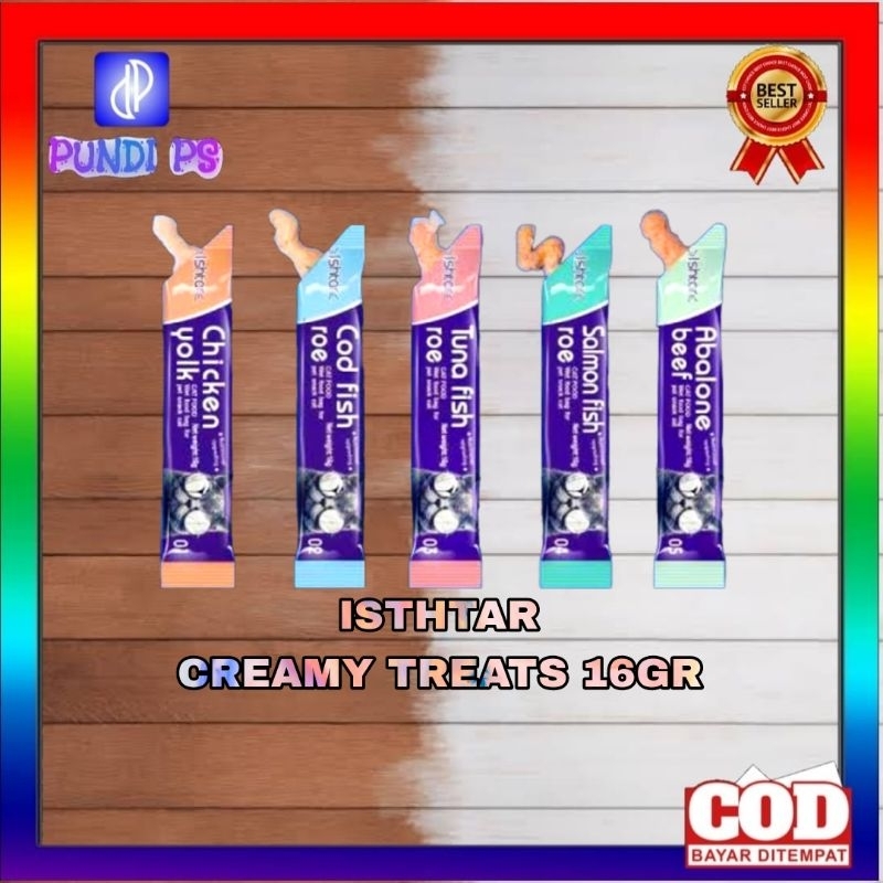 Jual ISHTAR CREAMY TREATS CAT 16gr Makanan Snack Cemilan Kucing Murah ...