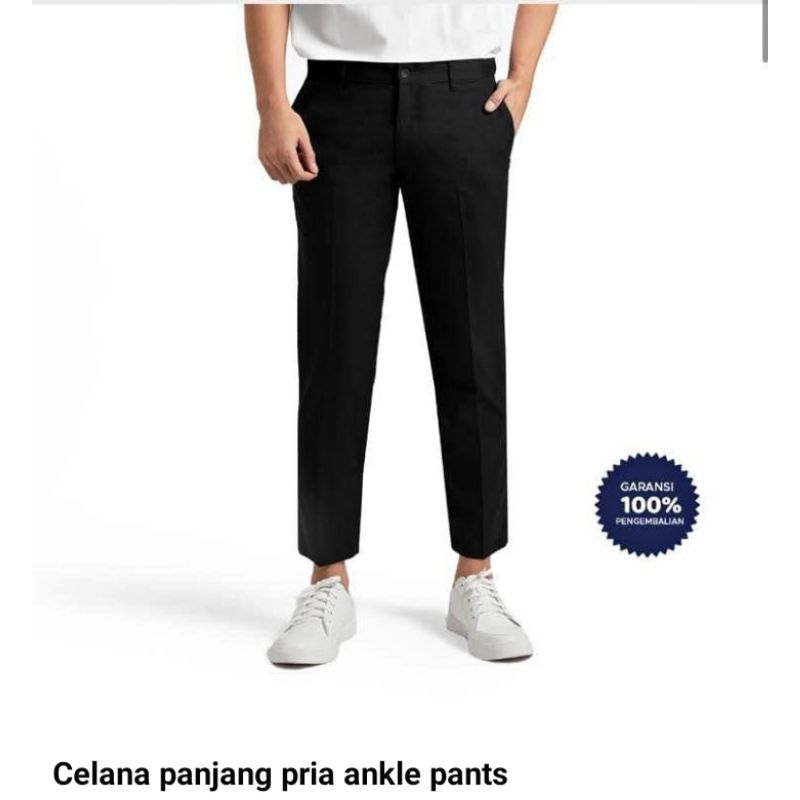 Jual CELANA ANKLE PANTS,CELANA KANTOR PRIA BAHAN KAIN,CELANA KANTOR PRIA MODEL SLIMFIT | Shopee ...