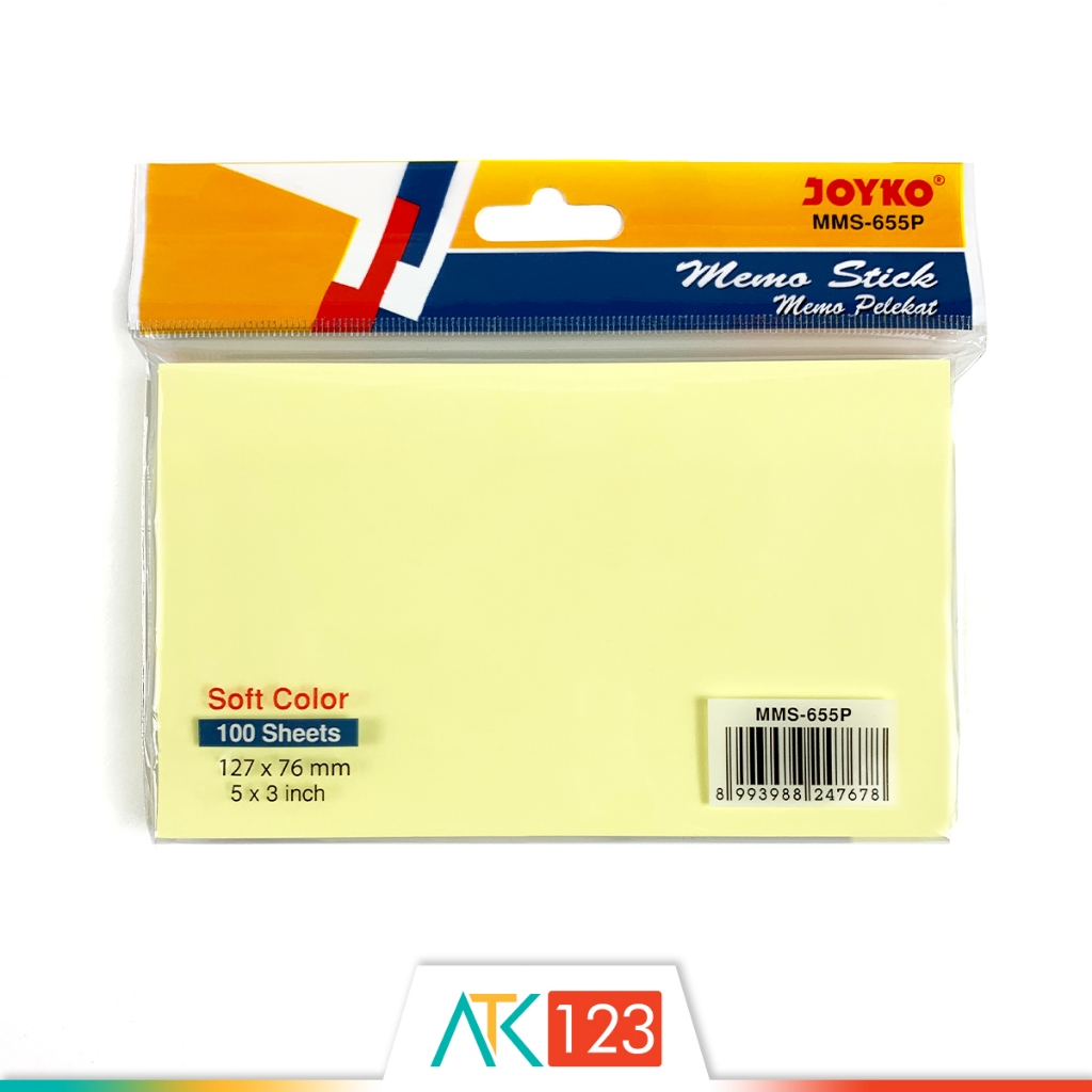 Jual Sticky Notes Joyko MMS-655P Uk. 127 x 76 mm (5 x 3'') | Shopee ...
