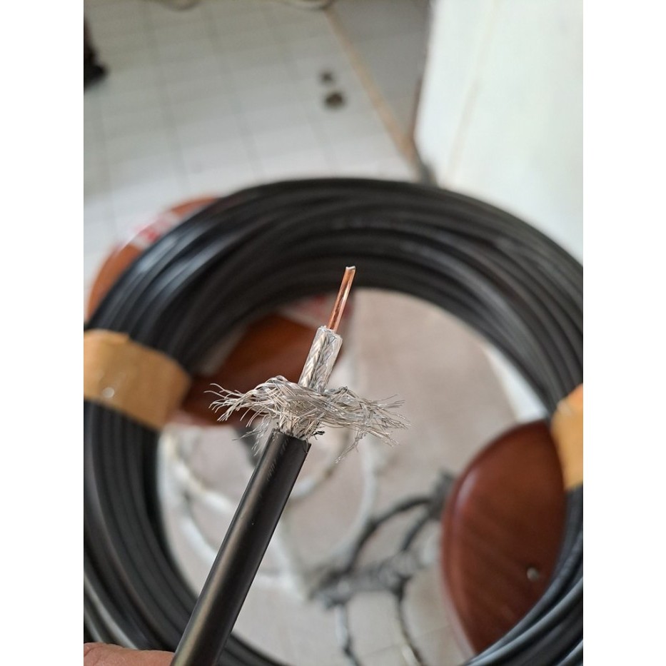 Jual Kabel Coaxial RG 6 5D-FB 50 rig RG6 50 Ohm | Shopee Indonesia