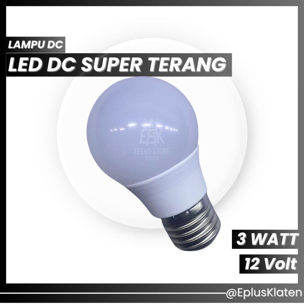 Jual led lampu dc 12 volt super terang 3 watt bulb 12v 3w 12 v 3 v ...