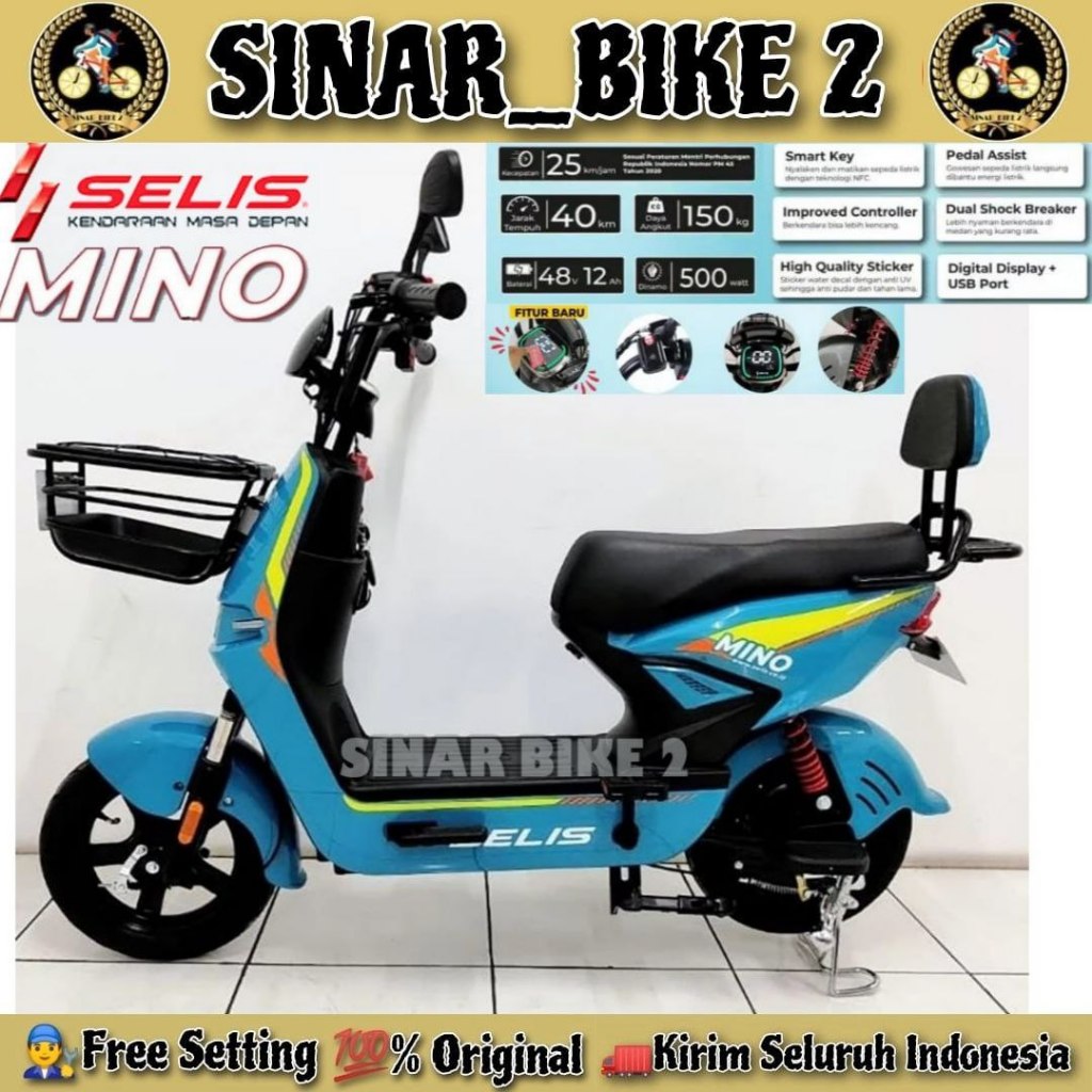Jual Sepeda Listrik SELIS MINO 500 Watt Jok Motor Electric E Bike ...