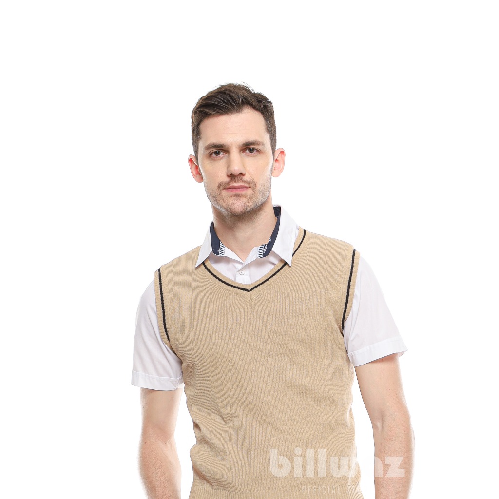 Jual Billwaz Rompi Rajut Pria/Wanita Model Polos V Neck Knit Vest Rompi ...