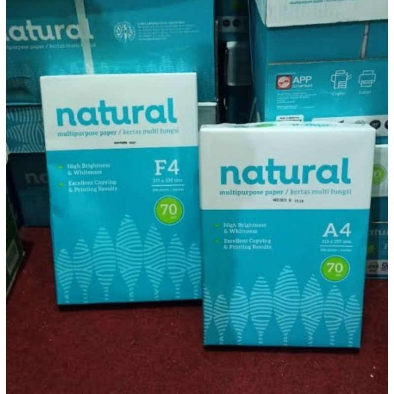 Jual NATURAL - Kertas HVS Atau Kertas Copy 75g-A4 | Shopee Indonesia