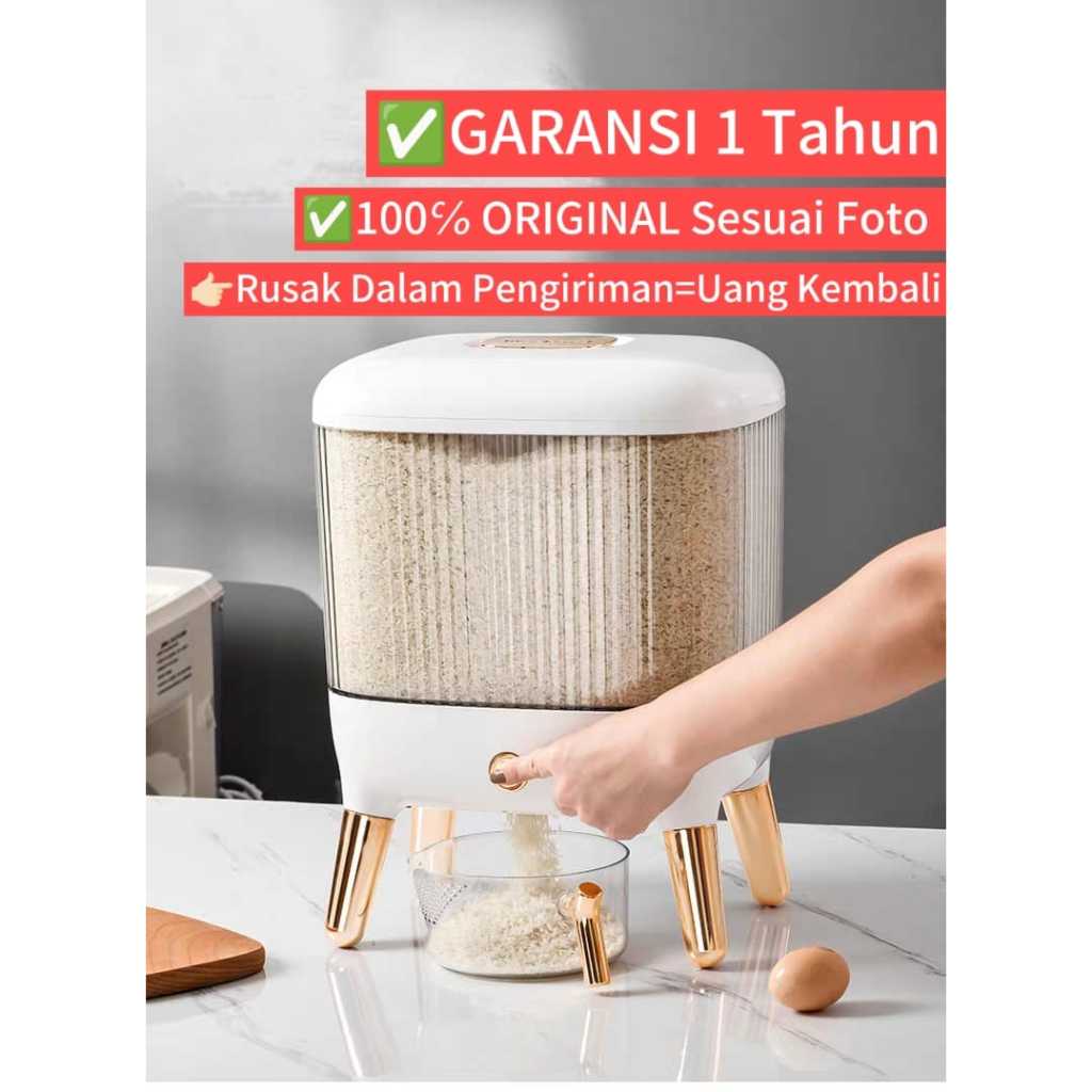 Jual GARANSI 1 TAHUN & READY Dispenser Beras Rice Box Tempat ...