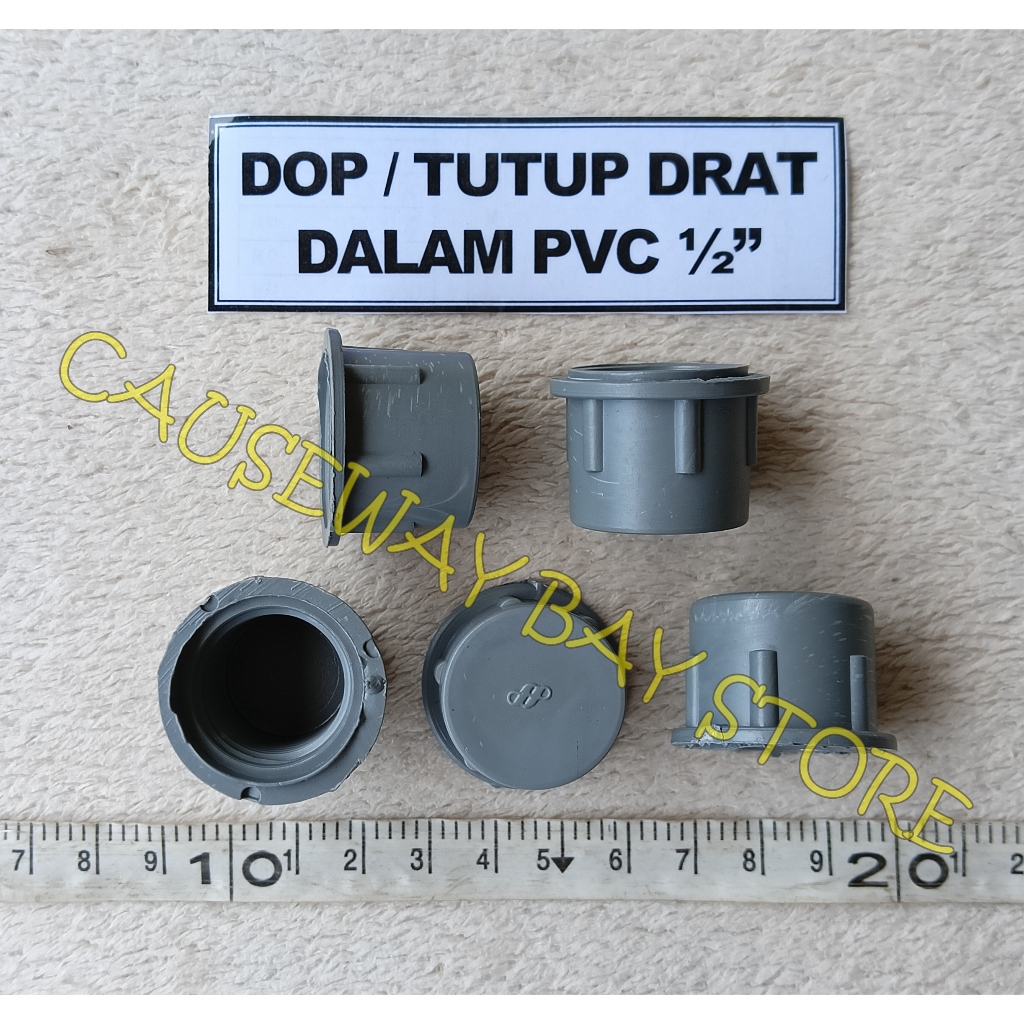 Jual DOP ATAU TUTUP DRAT DALAM PVC 1/2 INCH | Shopee Indonesia