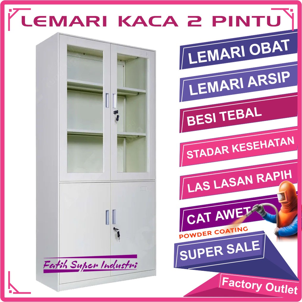 Jual Lemari Obat Kaca 2 Pintu | Lemari Kaca 2 Pintu | Lemar Arsip ...