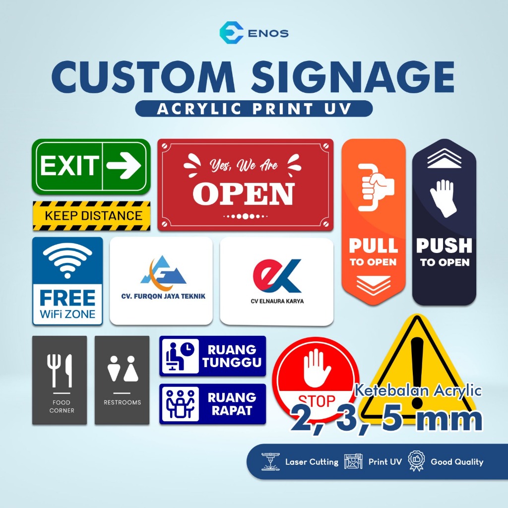 Jual CUSTOM SIGNAGE ACRYLIC - SIGN CUSTOM AKRILIK - CUSTOM ACRYLIC ...