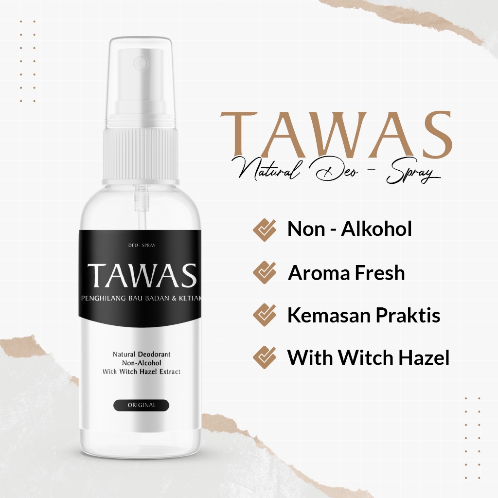 Jual Natural TAWAS Deodorant Spray - Penghilang Bau badan Organik ...