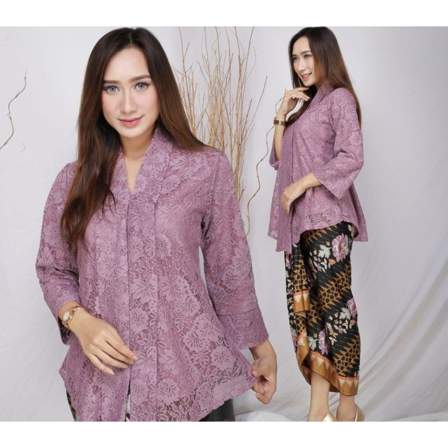 Jual Atasan Kebaya Modern Kutubaru Floy Kartini Busui / Kebaya Kutubaru Floy brokat dengan warna ...