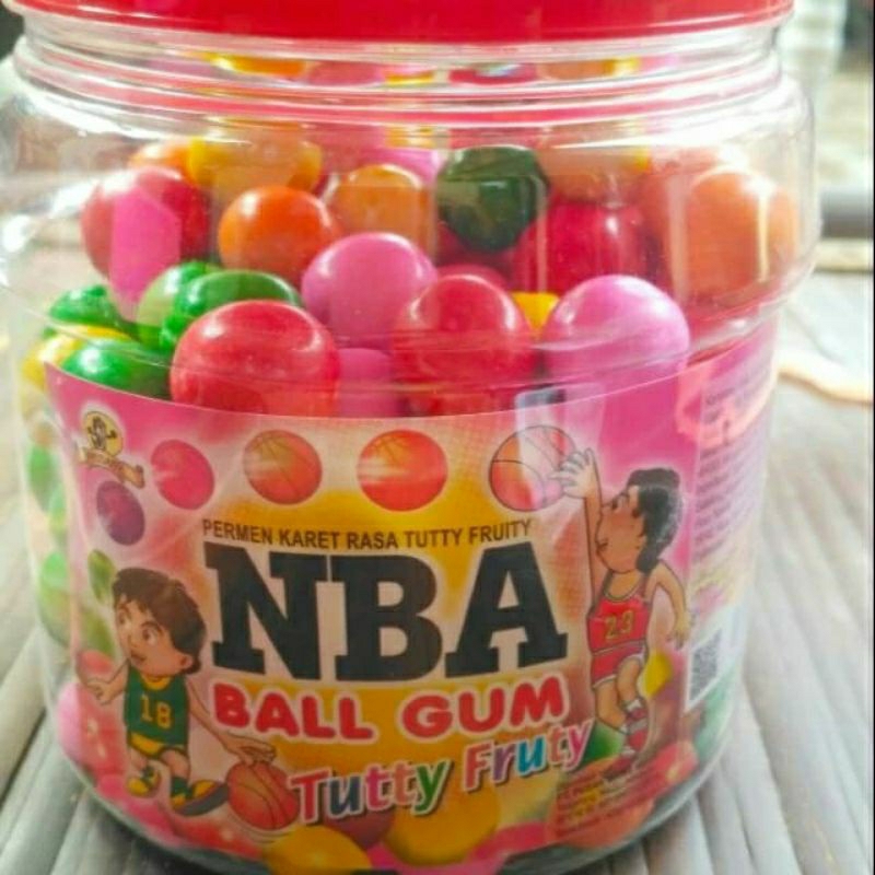Jual Permen Karet NBA Ball Gum Pusan Toples Isi 125 Pcs | Shopee Indonesia