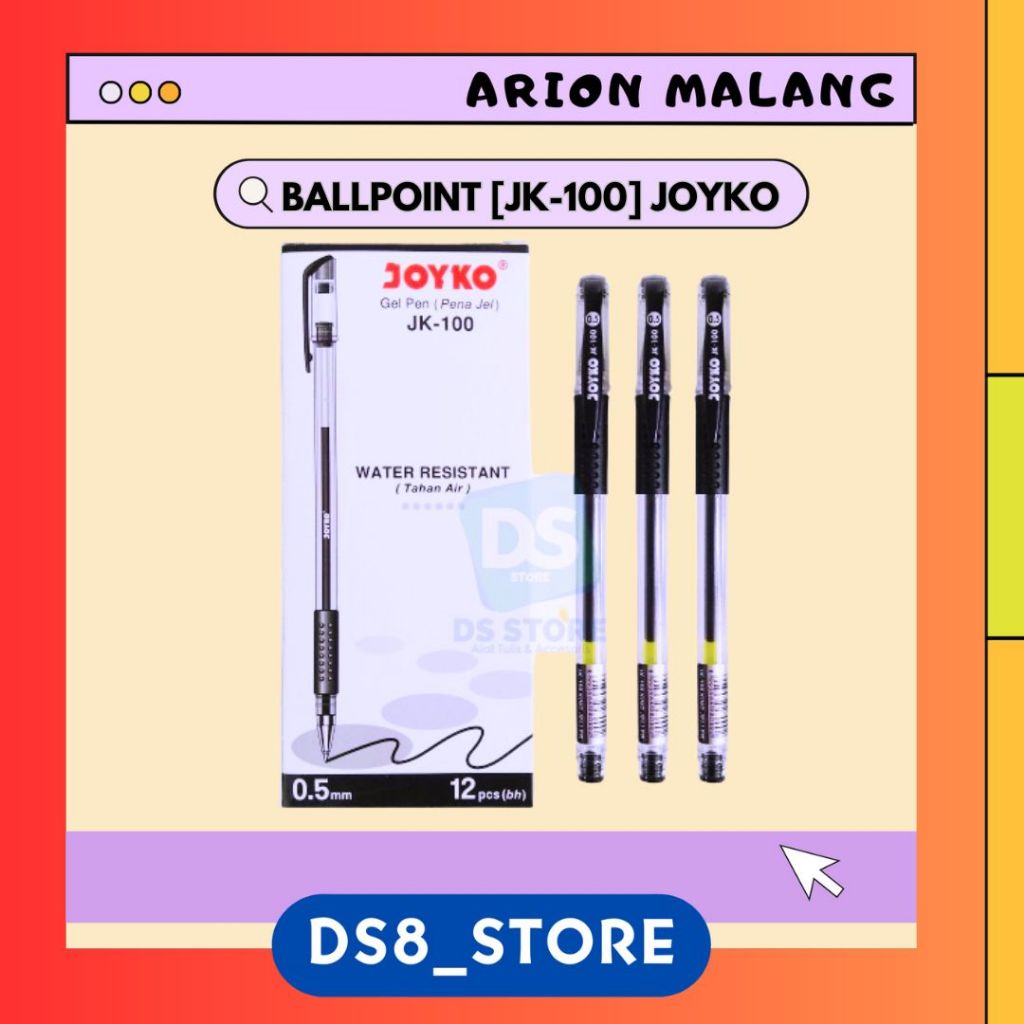 Jual Bolpen Gel / Ballpoint Gel JK-100 NT JOYKO | Shopee Indonesia