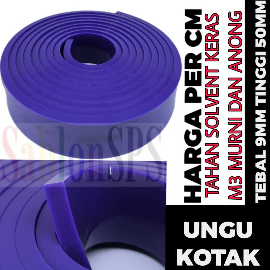 Jual KARET RAKEL TAHAN SOLVENT KERAS SABLON UNGU KOTAK 50MMX9MM ...