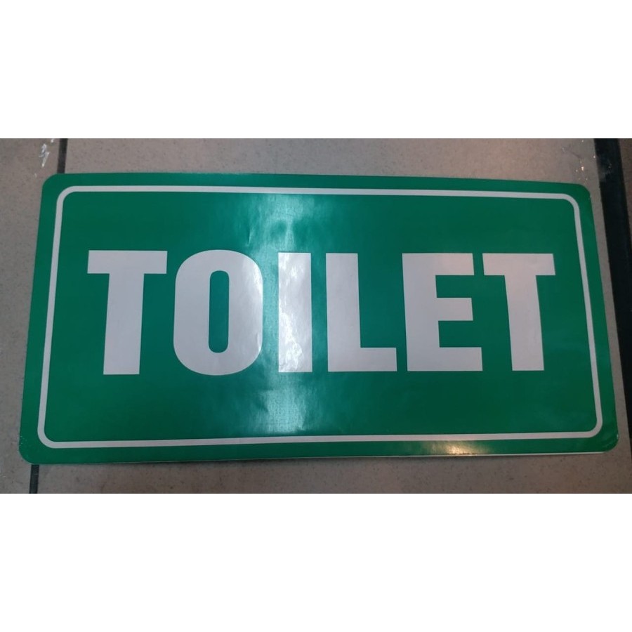 Jual Sign Sticker TOILET Ukuran 30X15CM Sign Sticker Rambu ...