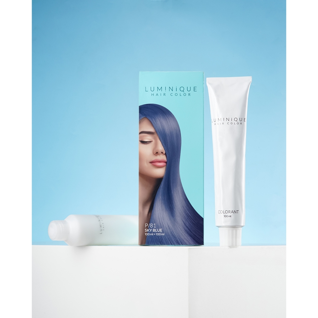 Jual Luminique Hair Color P/81 Sky Blue | Shopee Indonesia