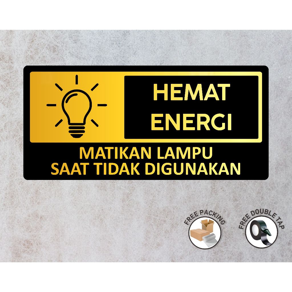 Jual Akrilik Hemat Energi | Matikan Lampu saat tidak digunakan | Shopee ...