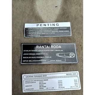 Jual sticker/logo panduan berkendara (1set 3pc ) sticker tangki ...