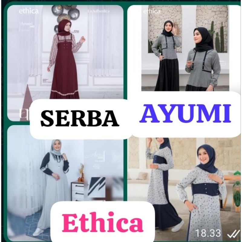 Jual Gamis Serba ETHICA AYUMI 371/270 Black/ayumi 369 /360 Red Dahla ...