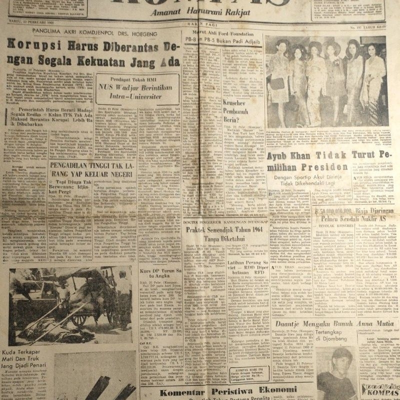 Jual Surat Kabar Harian Kompas Tahun 1960 an Koran Kuno | Shopee Indonesia