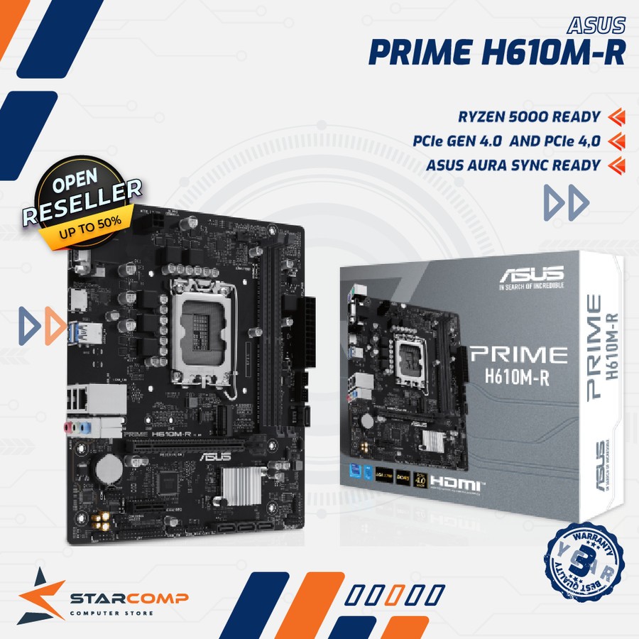 Jual Motherboard ASUS PRIME H610M-R D4 INTEL H610 LGA1700 DDR4 mATX ...