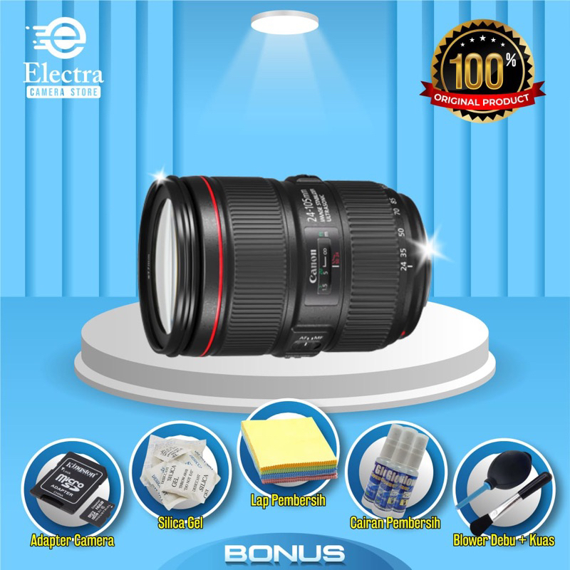 Jual LENSA CANON 24-105mm F4 L SERIES FULLFRAME LENSA KIT 24-105MM F4 IS | Shopee Indonesia
